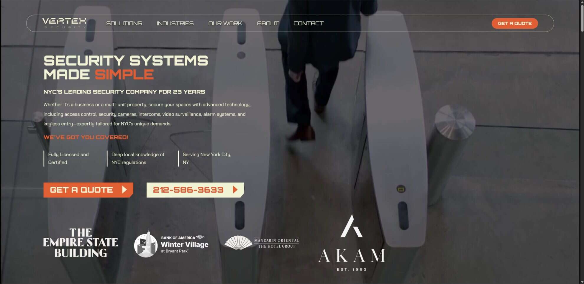 Commercial Security Systems NYC | Vertex Security